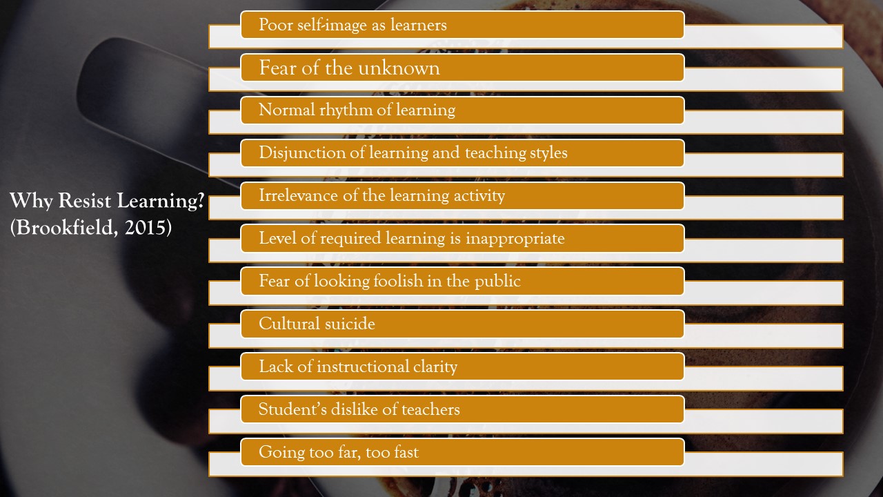 Acknowledging Resistance to Learning – flowjame